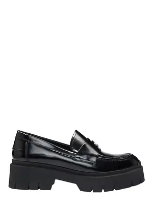 Hugo Stacked-logo Chunky Loafers - Black