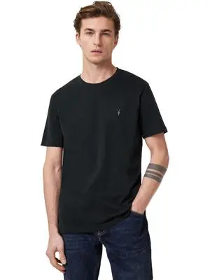 ALLSAINTS Brace Brushed Cotton Crew Neck T-shirt - Jet Black