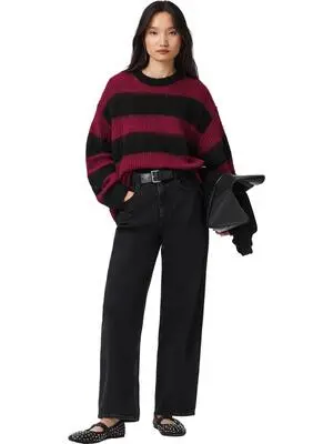 ALLSAINTS Onyx Striped Relaxed Sweater