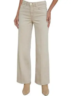 L & APOS;AGENCE L'agence Scottie High-rise Wide-leg Jeans - Biscuit