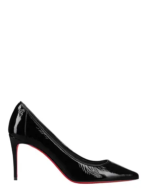 CHRISTIAN LOUBOUTIN Sporty Kate Patent Leather Pumps 85 - Black