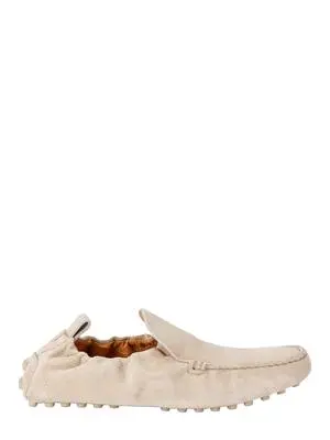 TOD'S Suede Gommino Driving Shoes Beige