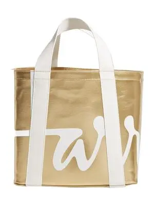 Harrods Mini Cotton Logo Tote Bag - Gold