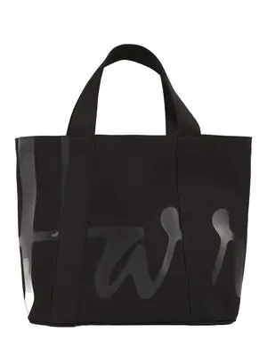 Harrods Mini Cotton Logo Tote - Black