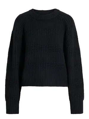Loulou De Saison Loulou Studio Duba Oversized Ribbed Cashmere Sweater Black