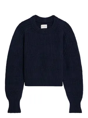 Loulou De Saison Loulou Studio Duba Oversized Ribbed Cashmere Sweater Navy