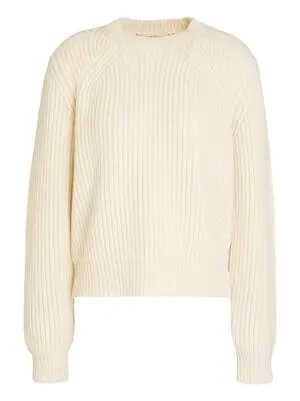 Another Tomorrow Ribbed Cashmere And Wool-blend Sweater - Ivory