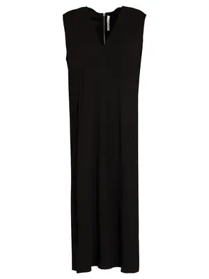 Another Tomorrow Crepe Midi Dress - Black