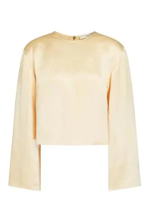 Tibi Satin-twill Top - Yellow