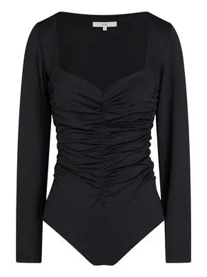 TIBI Ruched Jersey Bodysuit