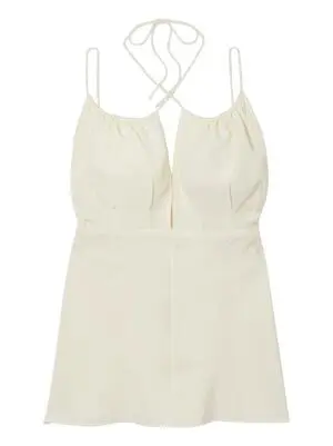TOTEME Tie-detailed Gathered Camisole - Ivory