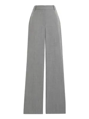 NILI LOTAN Corette Twill Straight-leg Pants - Gray
