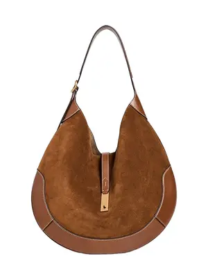 Polo Ralph Lauren Suede Leather Shoulder Bag - Cinnamon/cuoio
