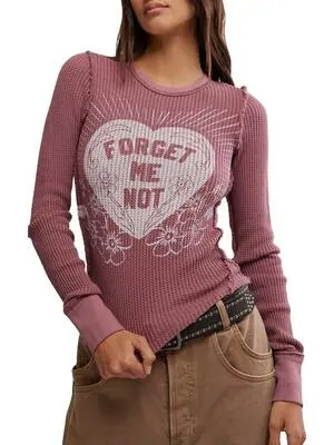 Free People Free People Lucky Locket Thermal Graphic T-shirt Watermelon