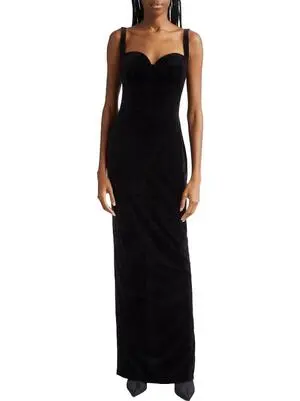 Balenciaga Velvet Gown - 1000 Black