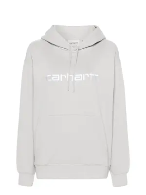 Carhartt Work In Progress Hooded Logo-embroidered Hoodie - Grey