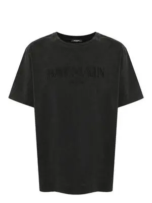 Balmain Vintage -embroidered T-shirt - Grey