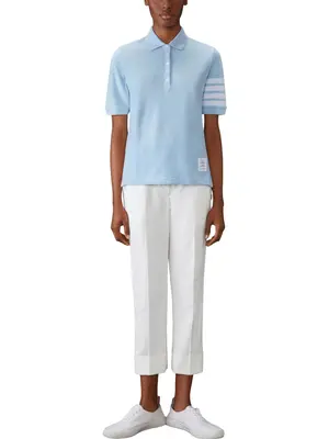 Thom Browne 4-bar Piqué Polo Shirt - Blue