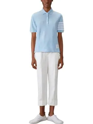 Thom Browne 4-bar Piqué Polo Shirt - Blue