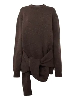 JW Anderson Tie-front Knit Sweater - Brown