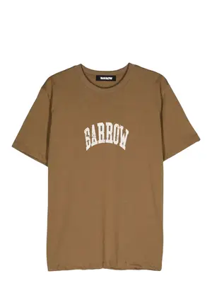 BARROW Logo-print T-shirt - Brown