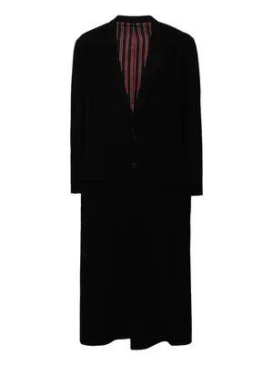Yohji Yamamoto Wool Coat - Black