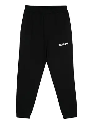 BARROW Rubberised-logo Track Pants - Black
