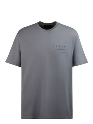 Hogan Logo-print Cotton T-shirt - Grey