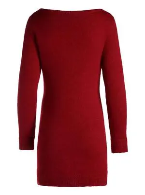 Bally Logo-appliqué Knitted Dress - Red