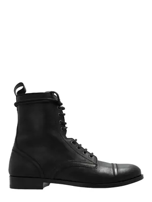 Bally Ankle Leather Boots - Black