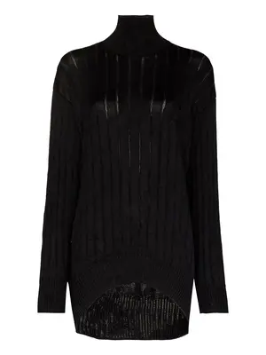 Balenciaga Rib-knit Jumper - Black