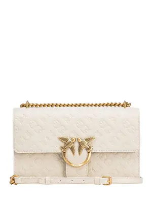 Pinko Love One Classic Cross Body Bag - White