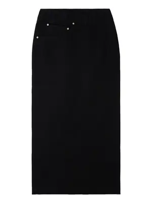 Loewe Denim Midi Skirt - Black