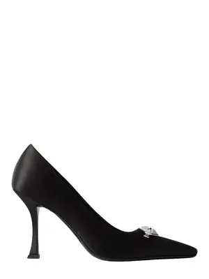 JIMMY CHOO Ryker 90 Embellished Satin Pumps - Black