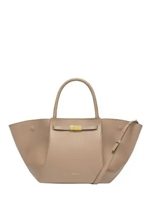 DEMELLIER DeMellier New York Midi Leather Tote Sand