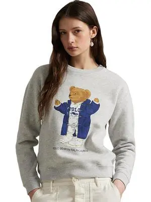 Ralph Lauren Polo Bear Fleece Crewneck - Light Smoke Heather