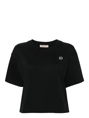 TWINSET Logo-plaque T-shirt - Black