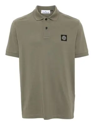 Stone Island Compass-motif Polo Shirt - Green