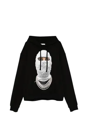 IH NOM UH NIT Mask-print Hoodie - Black