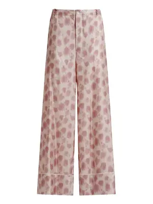 Marni Silk Wide-leg Trousers - Pink