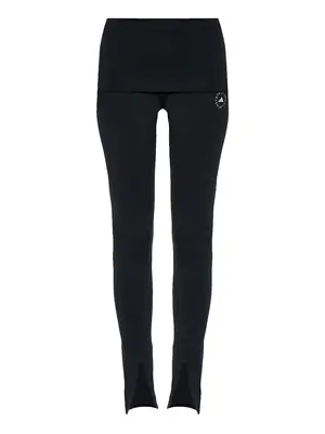 Adidas By Stella McCartney Logo-print High-waisted Leggings - Black