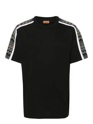 Missoni Zigzag-panel T-shirt - Black
