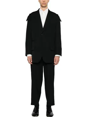 Yohji Yamamoto Wool Twill Trousers - Black