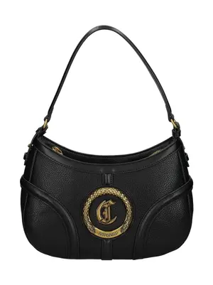 Just Cavalli Logo-plaque Top-zip Shoulder Bag - Black