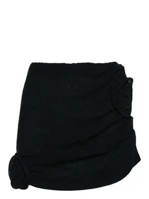 Magda Butrym Floral-appliqué Mini Skirt - Black