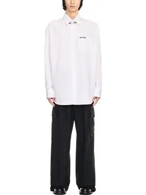 Off-White College Cotton-poplin Shirt - White