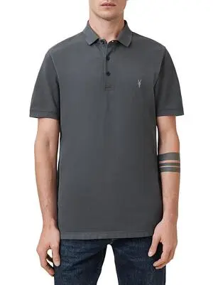 ALLSAINTS Reform Cotton Slim Fit Polo Shirt - Carter Grey