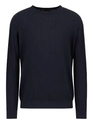 Emporio Armani Ribbed-knit Sweater - Blue