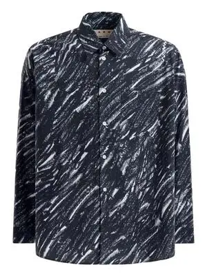 Marni Sketch-style Print Shirt - Black