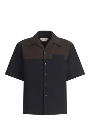 Marni Panelled Shirt - Black